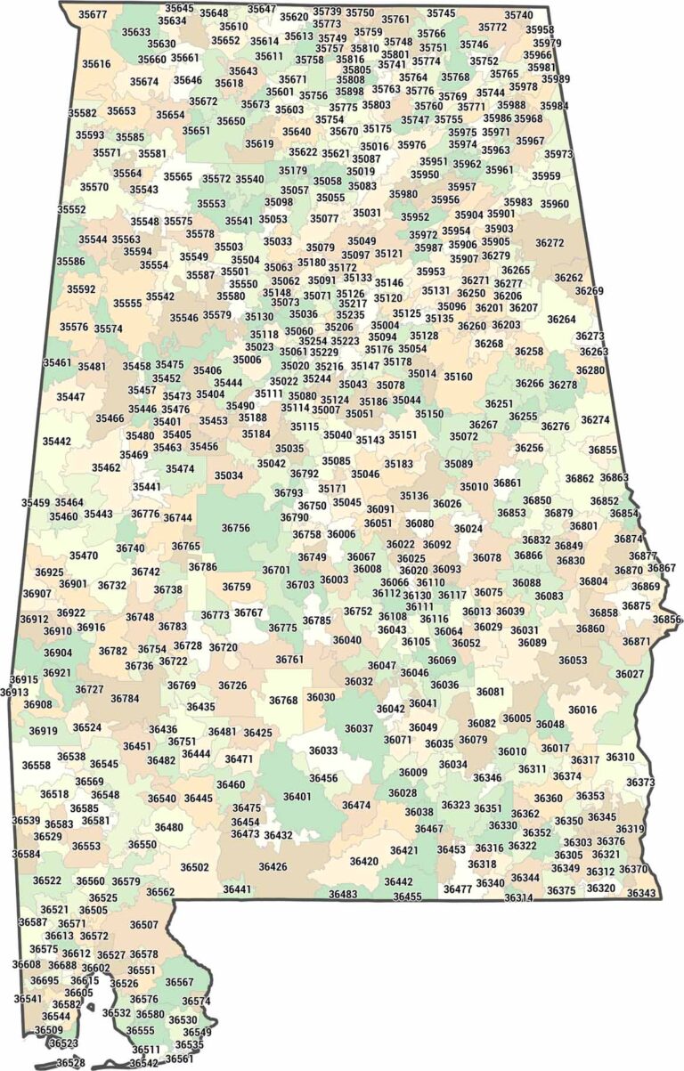 Alabama County Map - US Maps