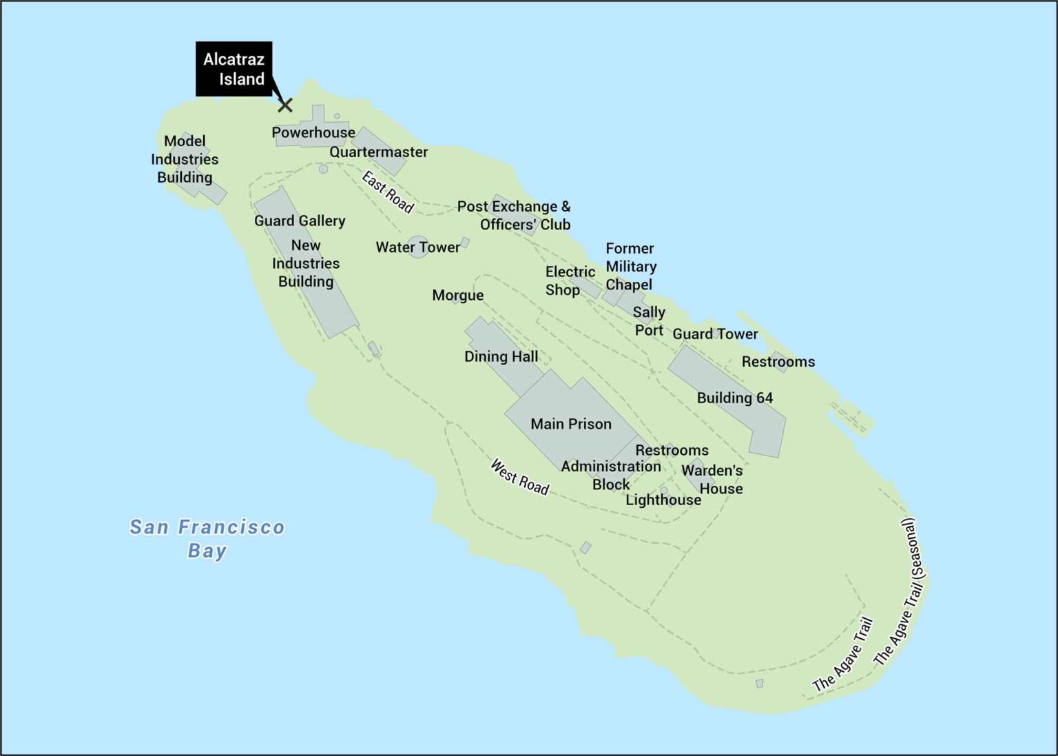Alcatraz Map - US Maps