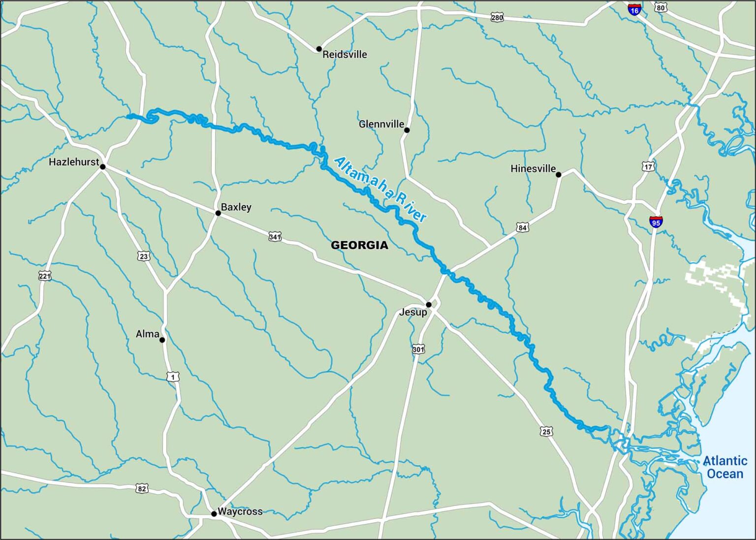 Savannah River Map - US Maps