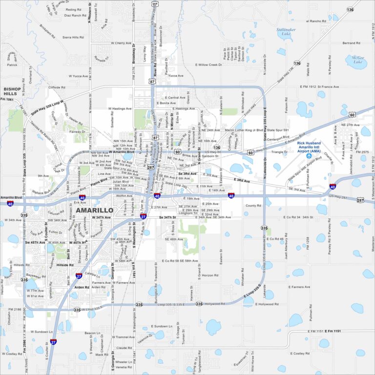 Map of Amarillo, Texas - US Maps