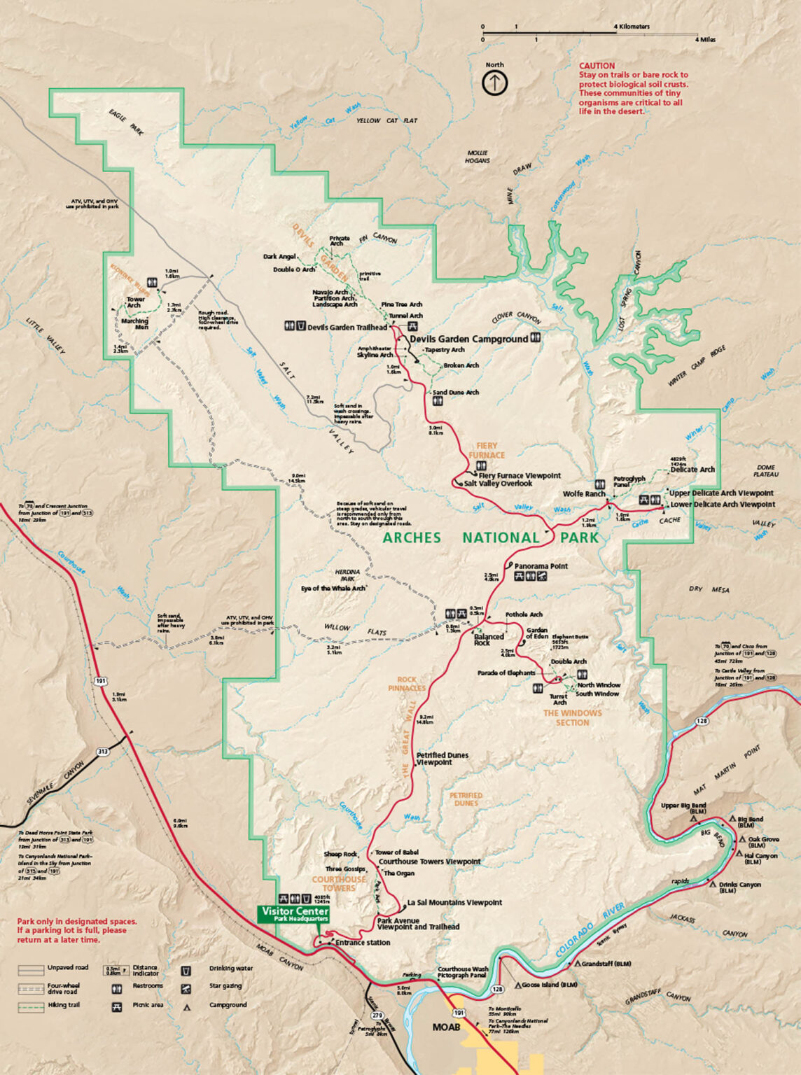 Arches National Park Map - US Maps