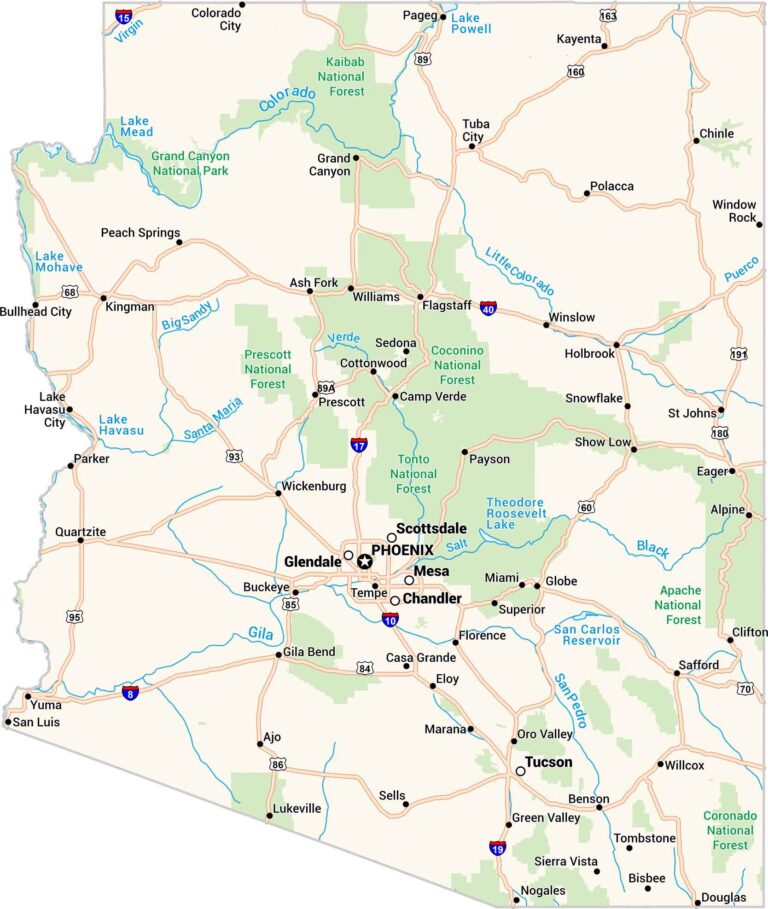 Map of Arizona - US Maps