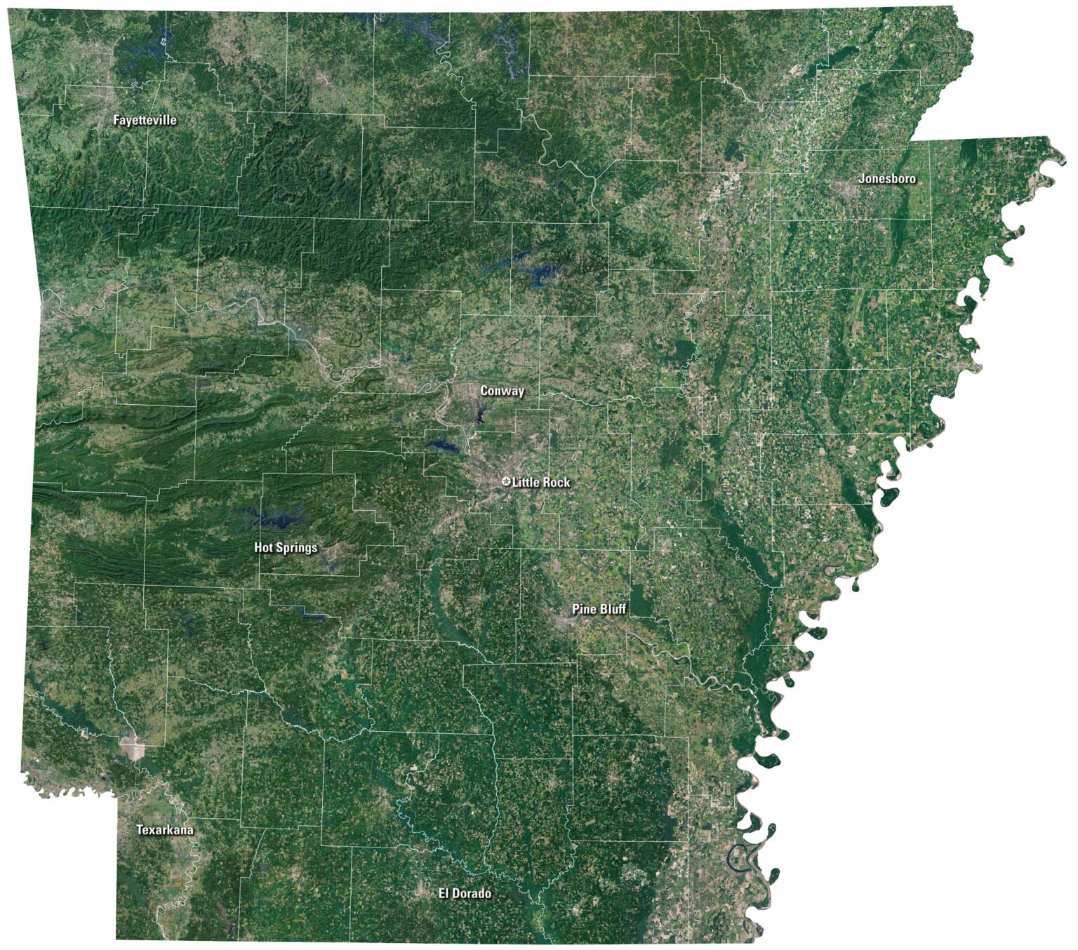 Arkansas County Map - US Maps