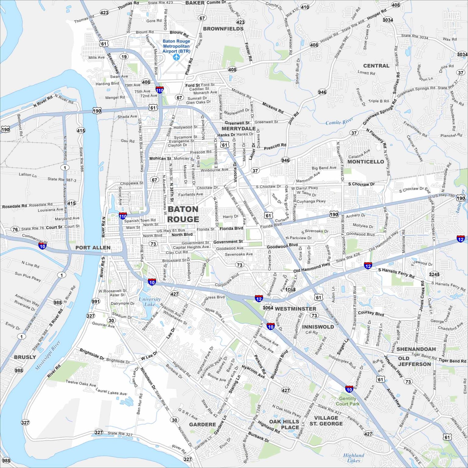 Map of Louisiana - US Maps