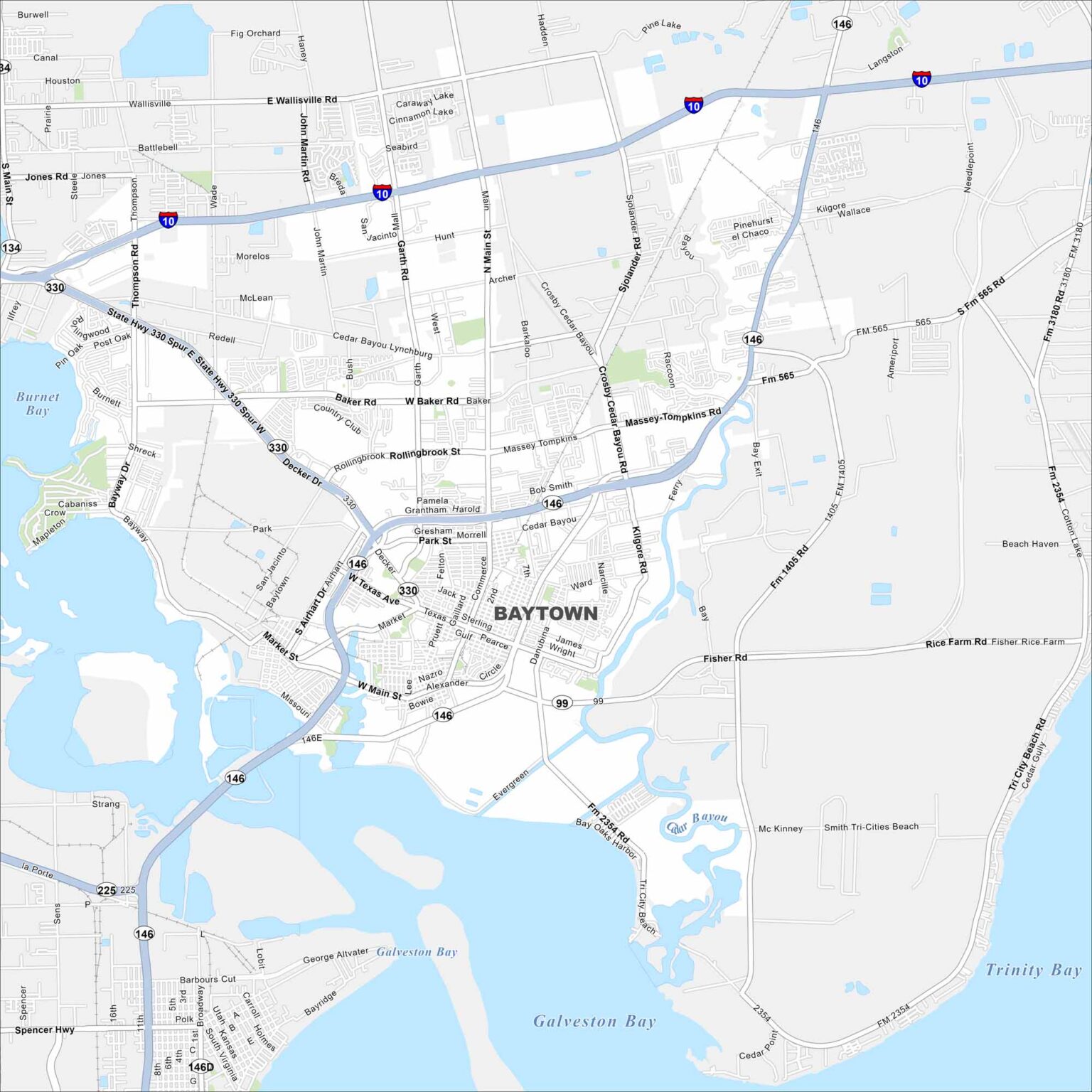 Map of Baytown, Texas - US Maps
