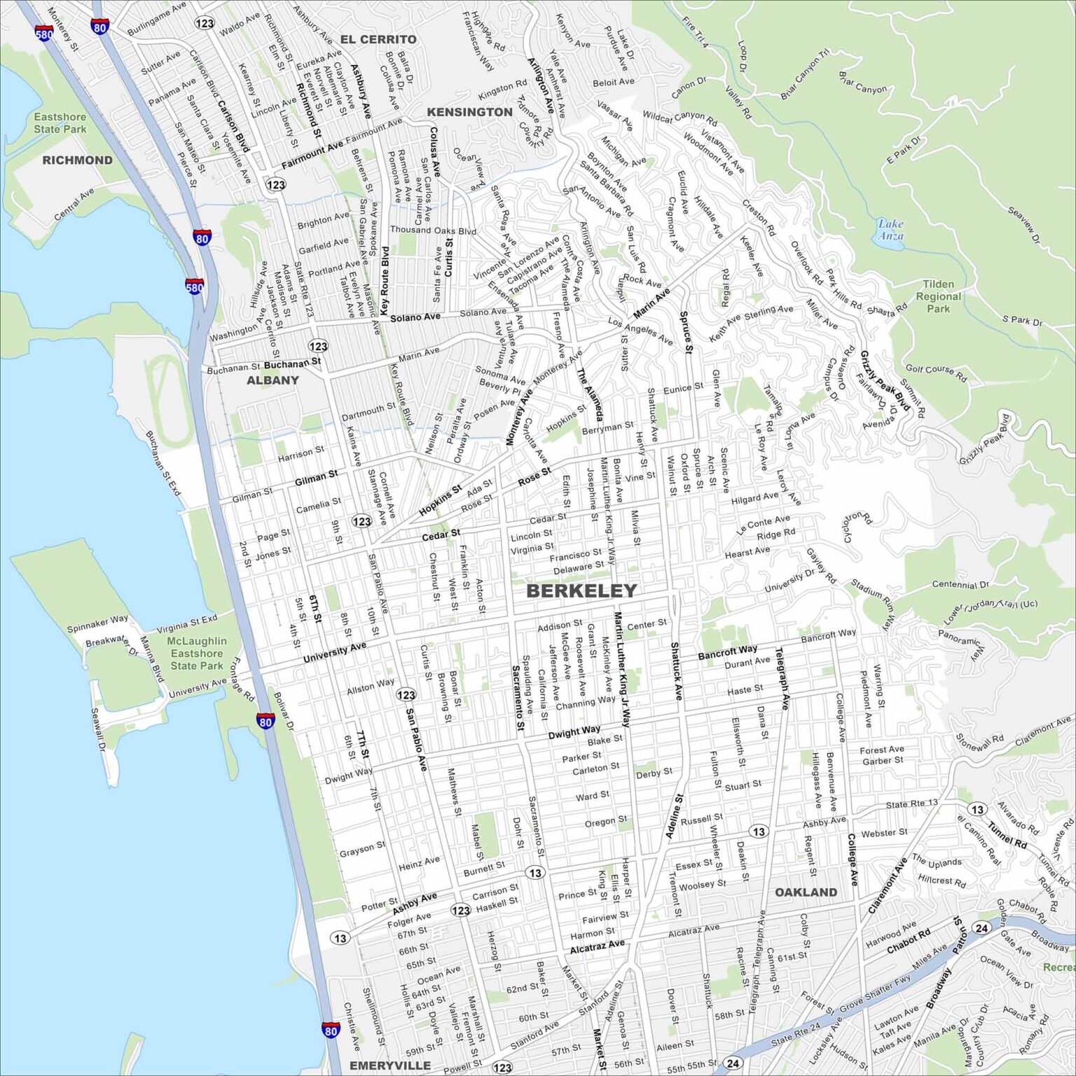 Map of Berkeley, California - US Maps