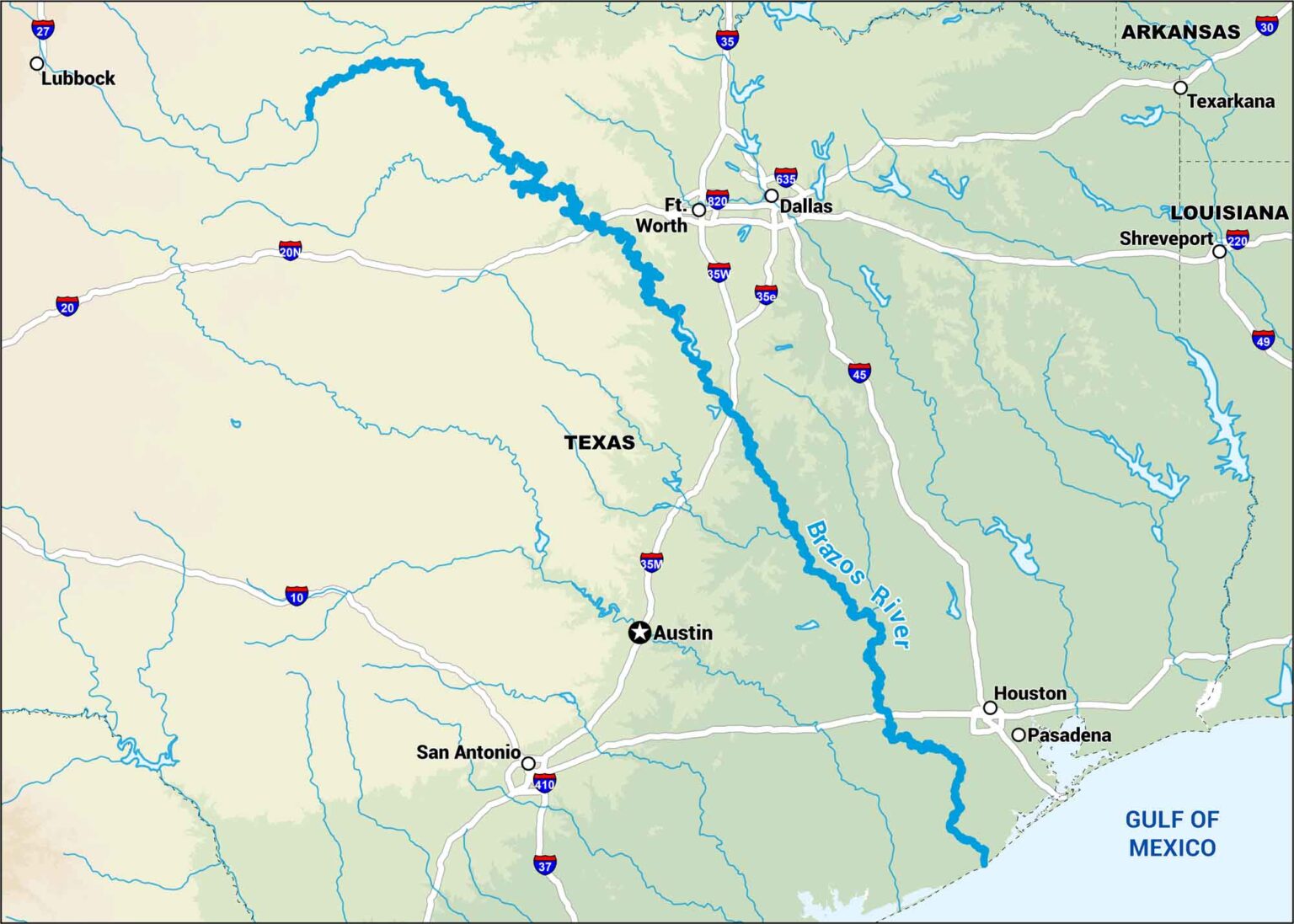 Red River Map - US Maps