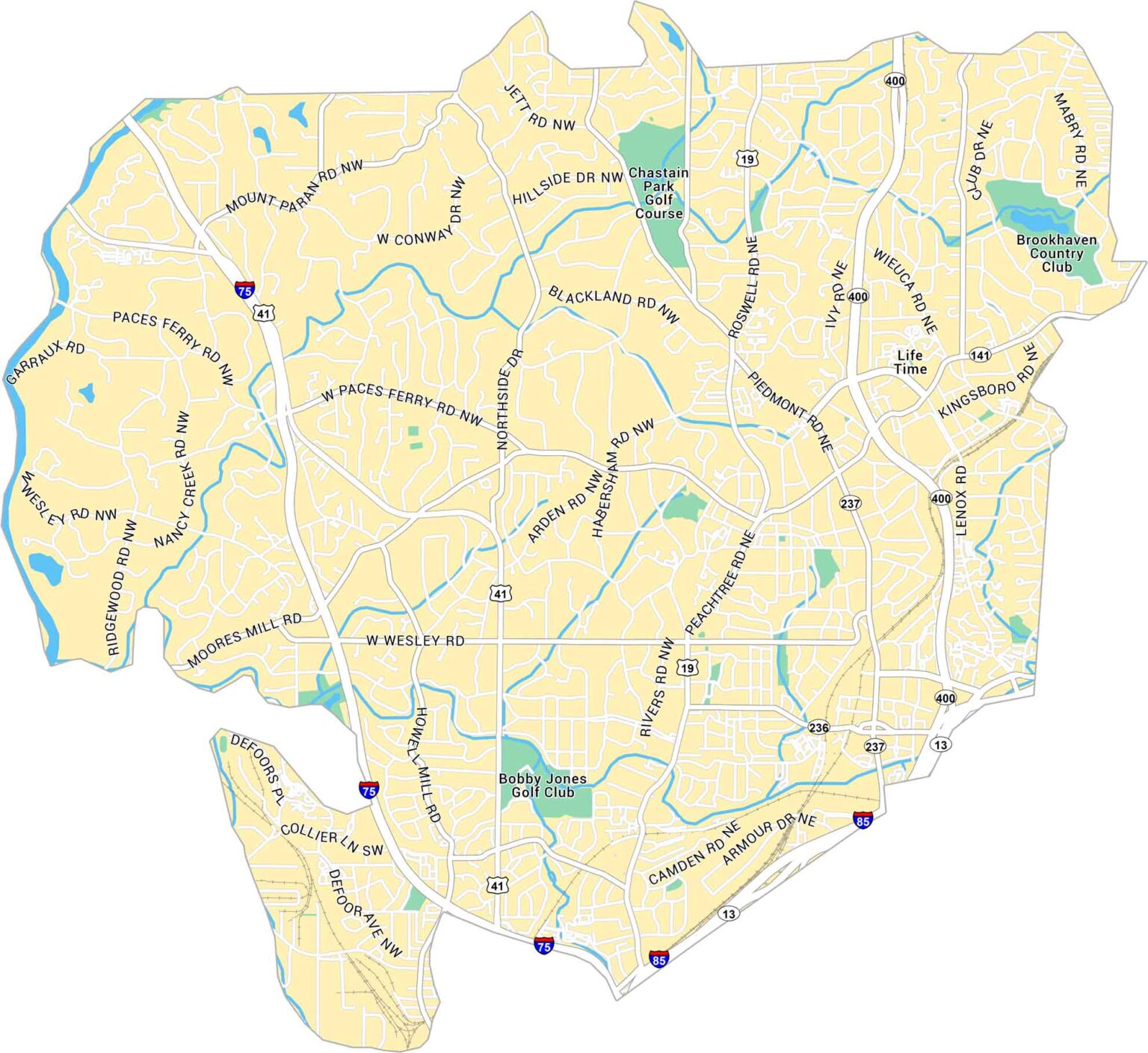 Map of Atlanta, Georgia - US Maps