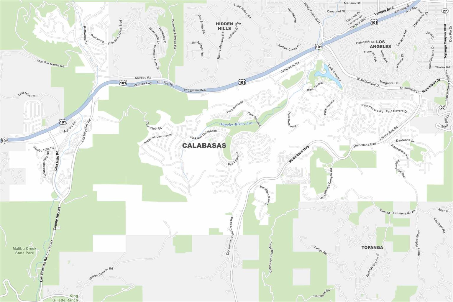 Map of Calabasas, California - US Maps