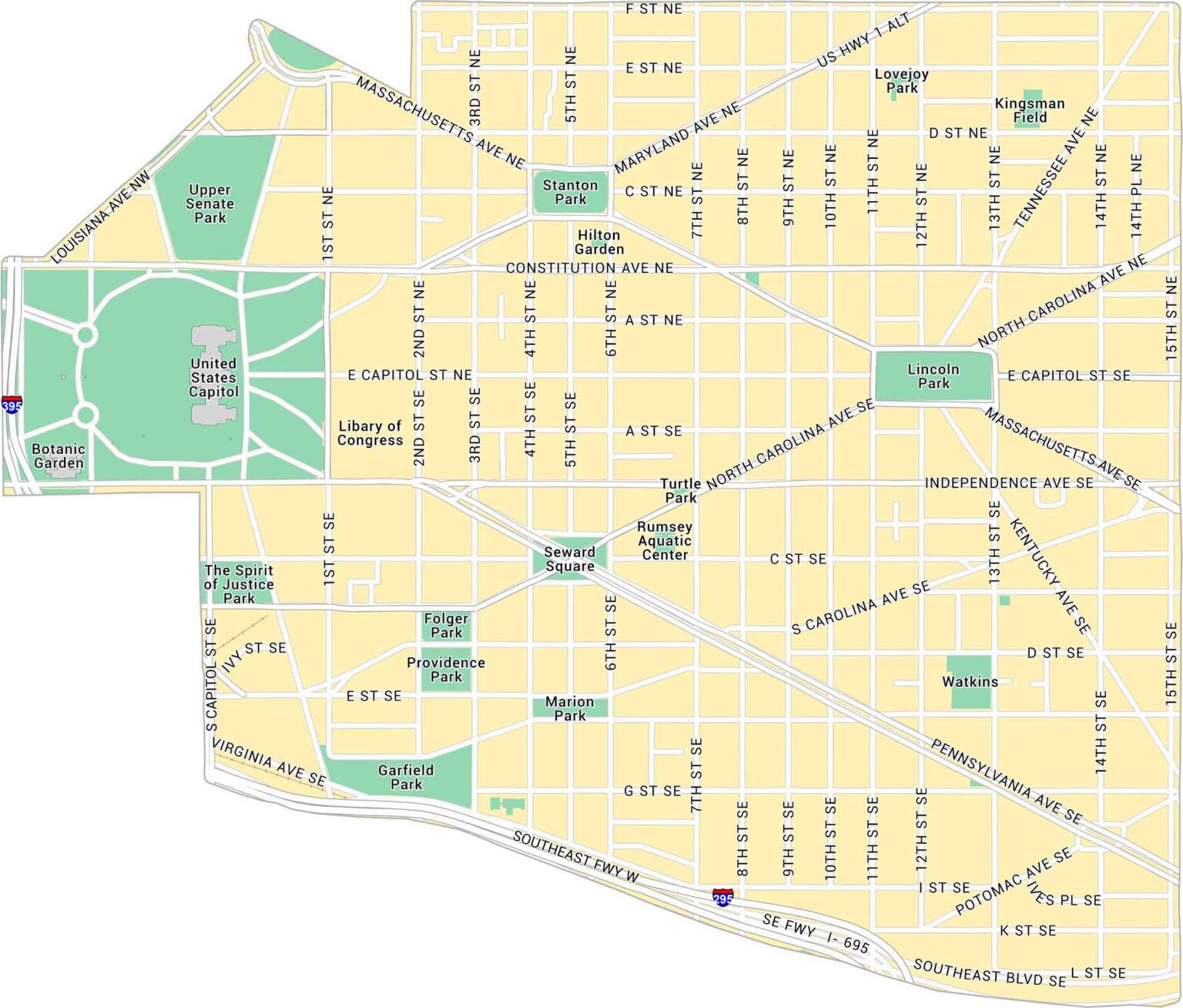 Capitol Hill Map, Washington - US Maps