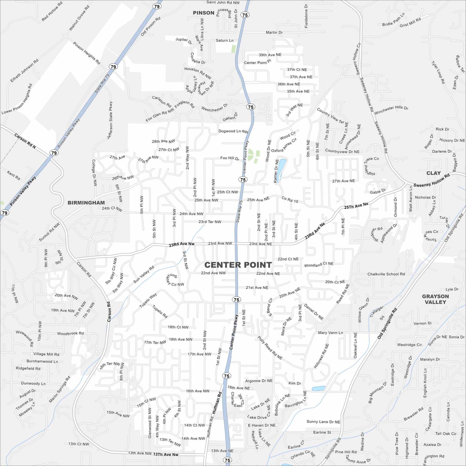 Map of Center Point, Alabama - US Maps