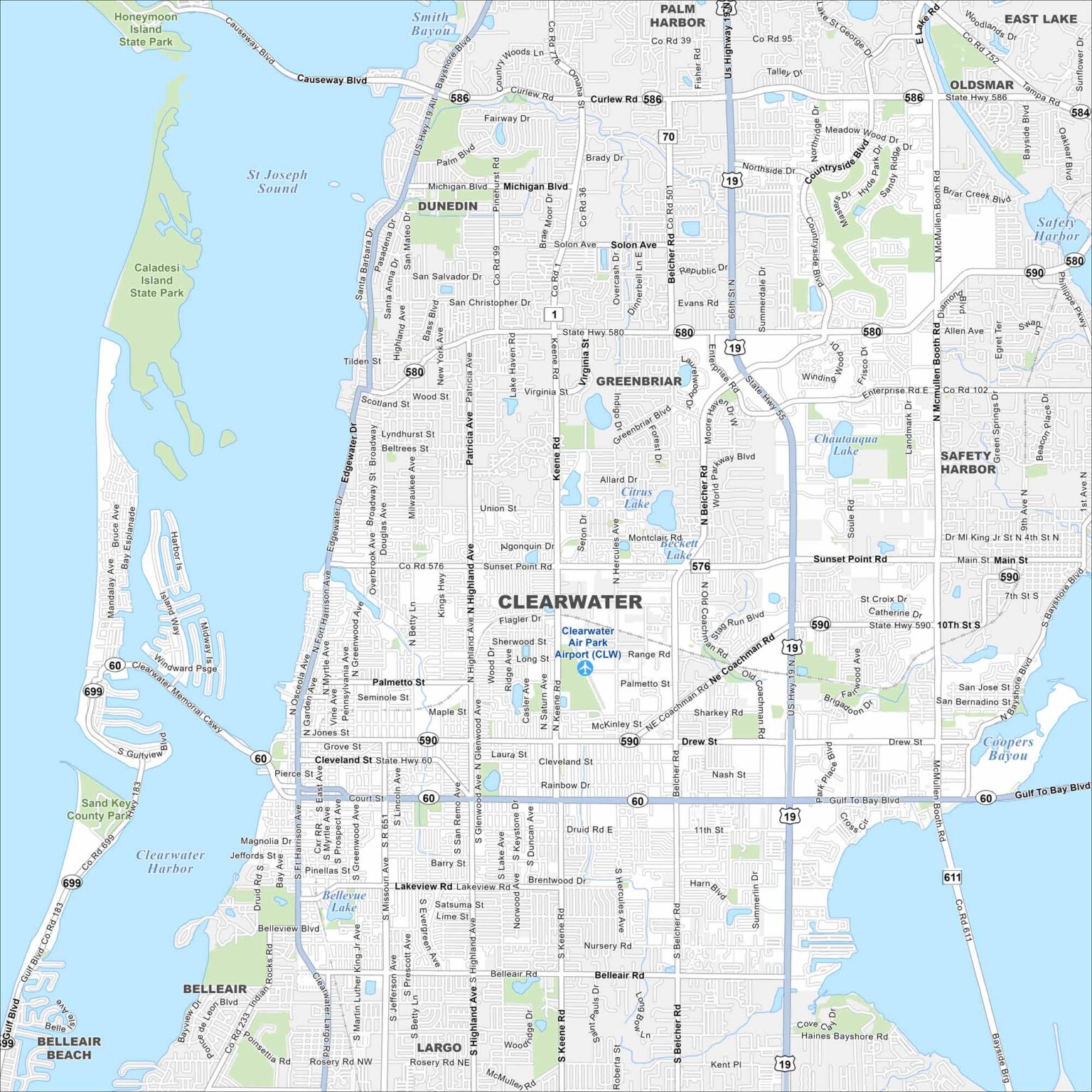 Map of Clearwater, Florida - US Maps