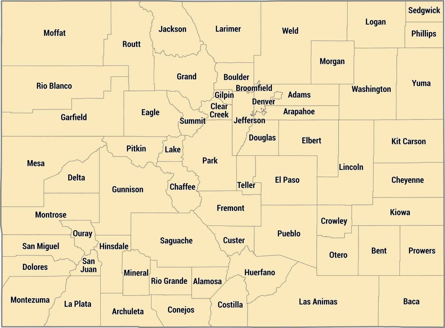 Colorado Zip Code Map - US Maps
