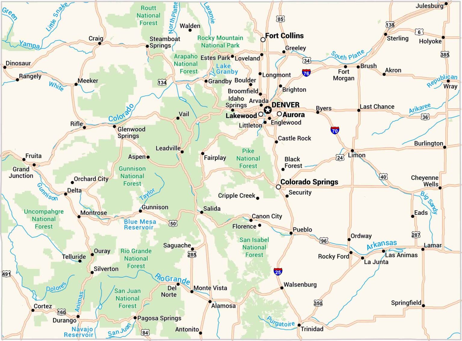 Map of Greeley, Colorado - US Maps