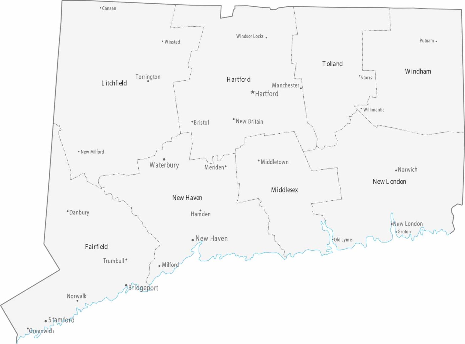 Tennessee Counties and Cities Map - US Maps