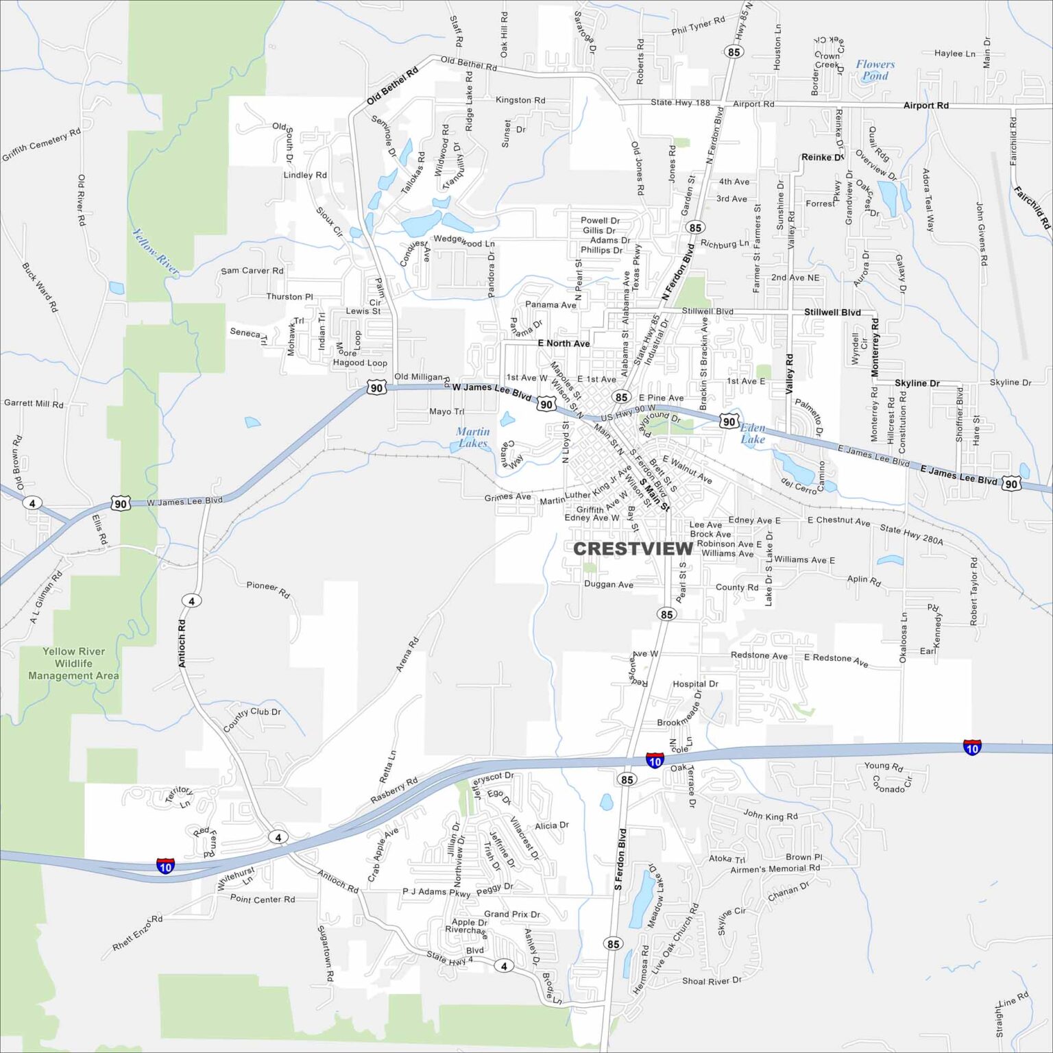 Map of Crestview, Florida - US Maps
