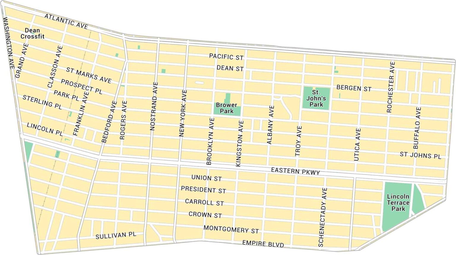 Crown Heights Map, New York - US Maps
