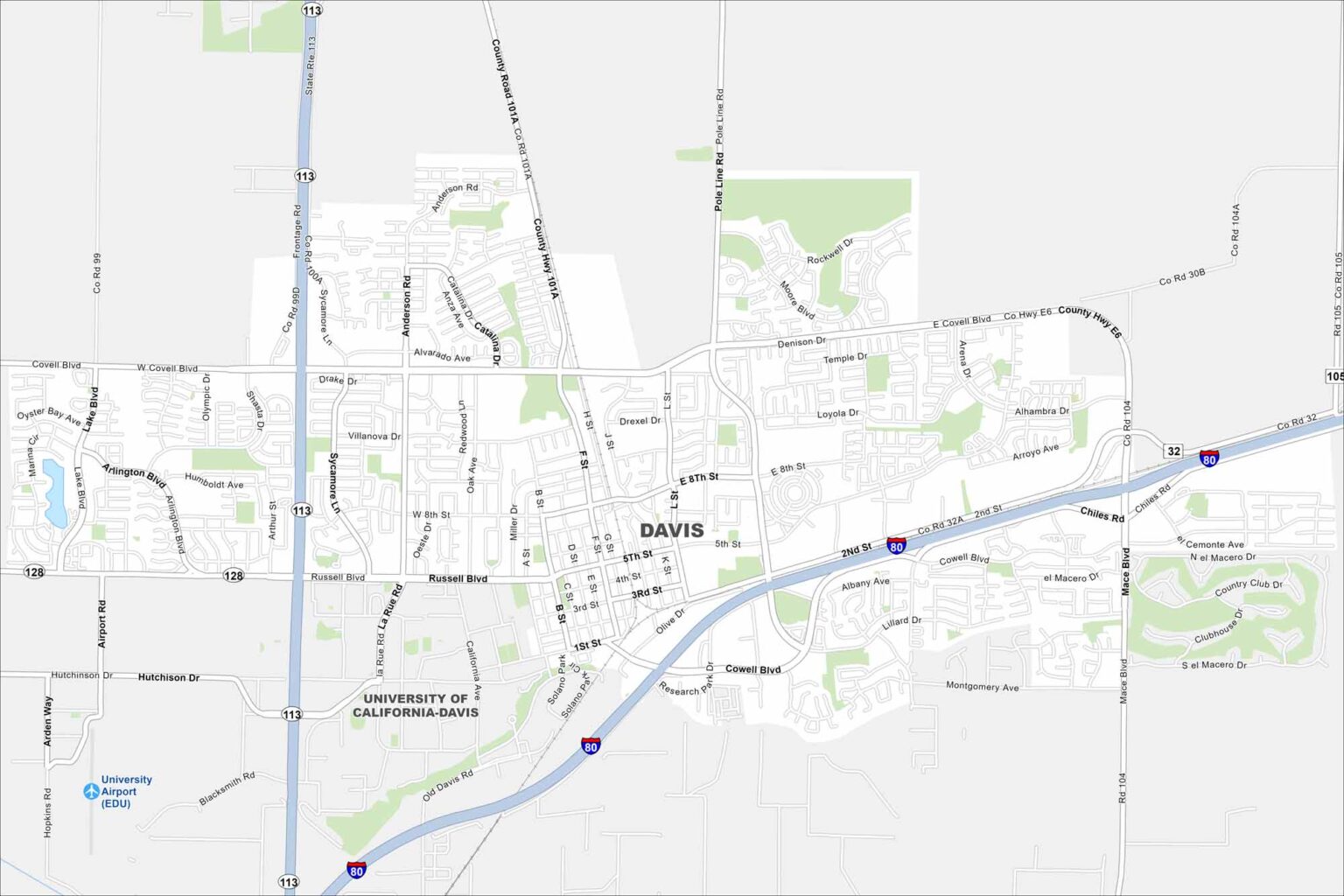 Map of Davis, California - US Maps