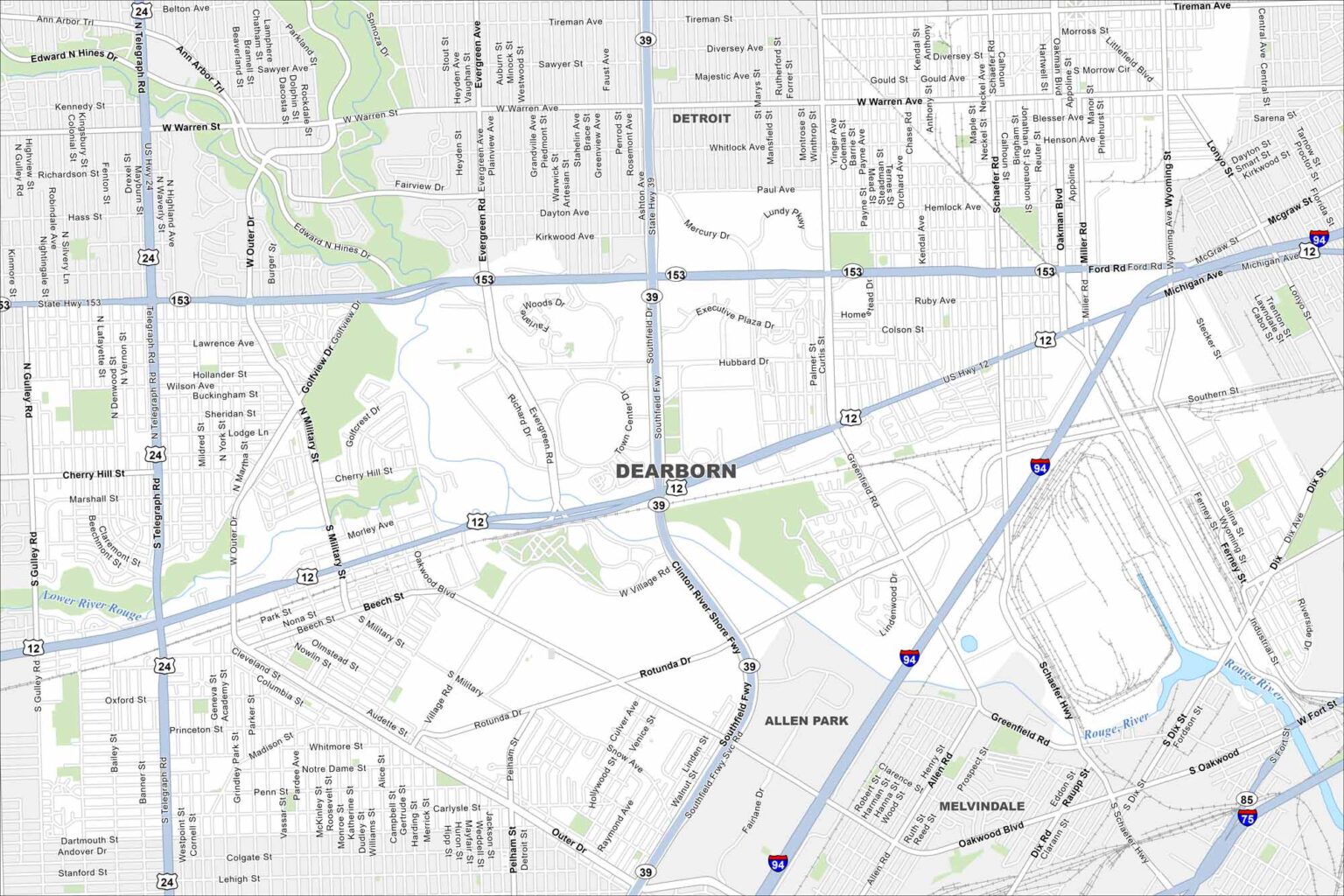 Map of Flint, Michigan - US Maps