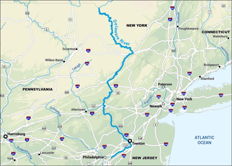 Delaware River Map - US Maps