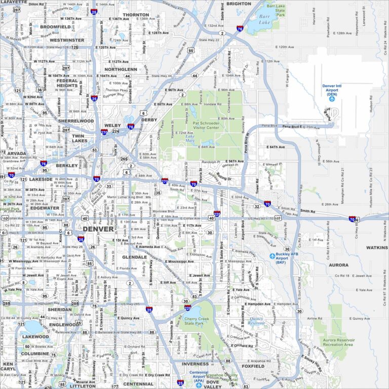 Downtown Denver Map - US Maps