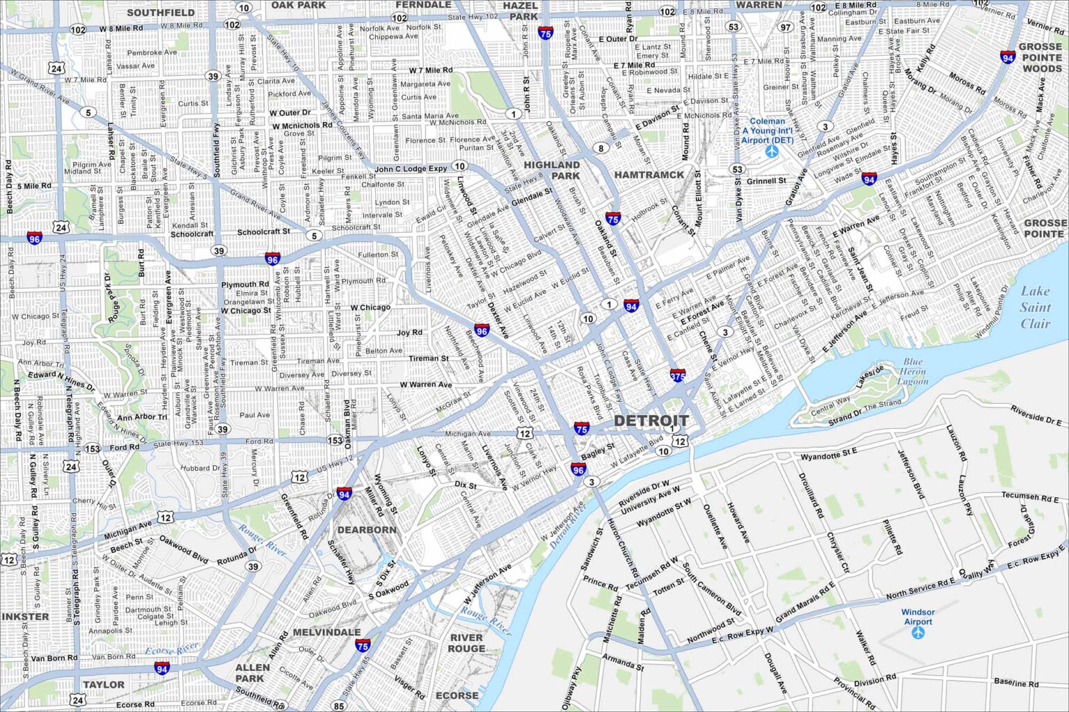 Map of Flint, Michigan - US Maps