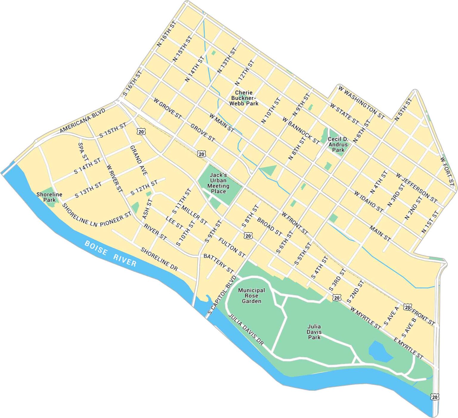 Downtown Boise Map - US Maps