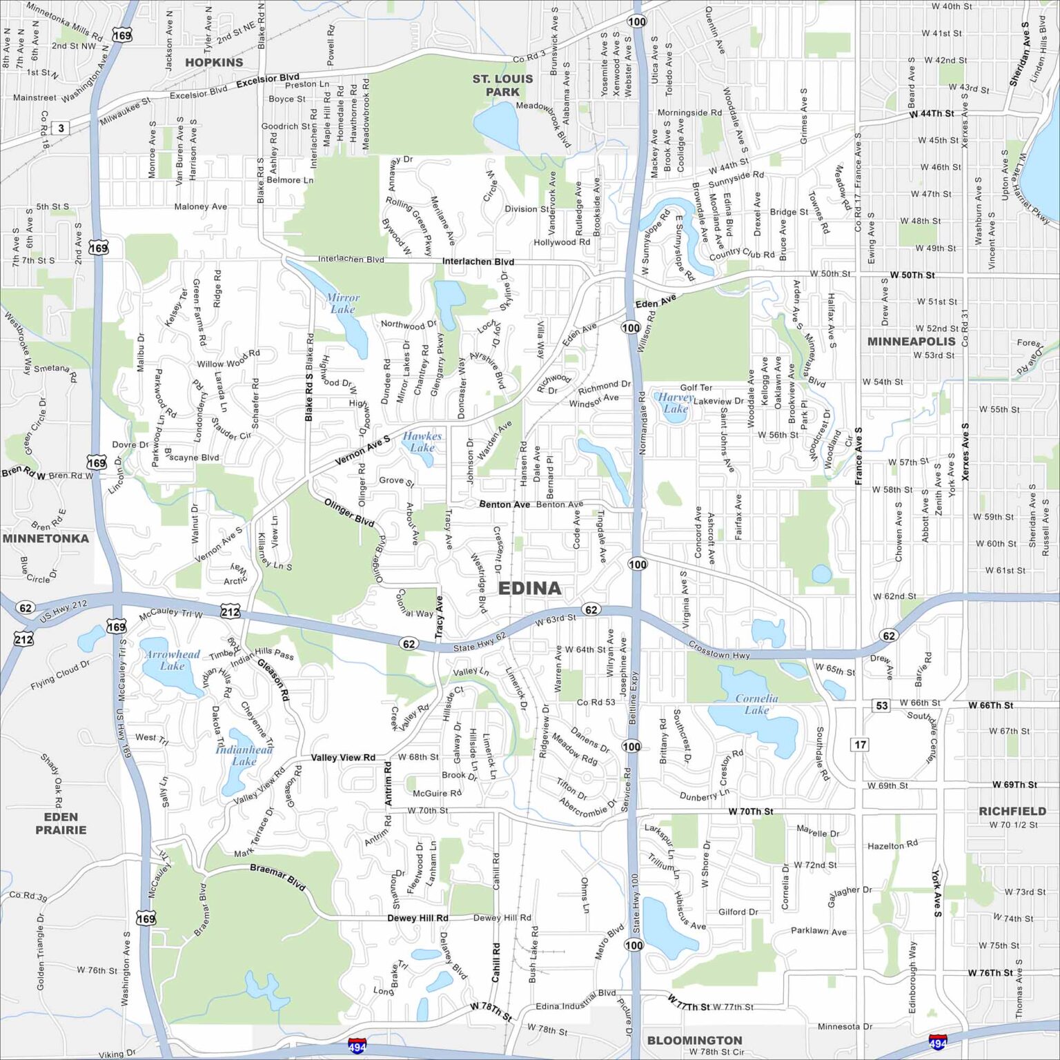 Map of Edina, Minnesota - US Maps