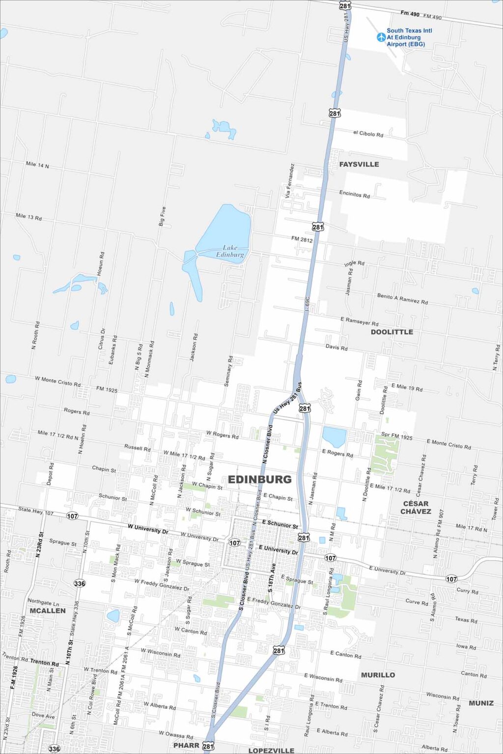 Map of Edinburg, Texas - US Maps