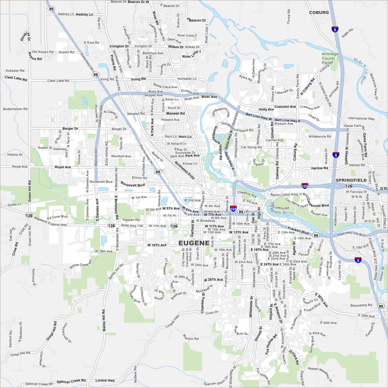 Map of Bend, Oregon - US Maps