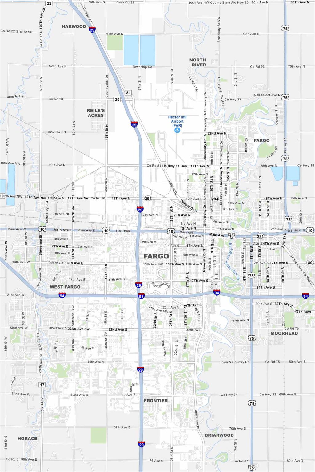 Map of Bismarck, North Dakota - US Maps