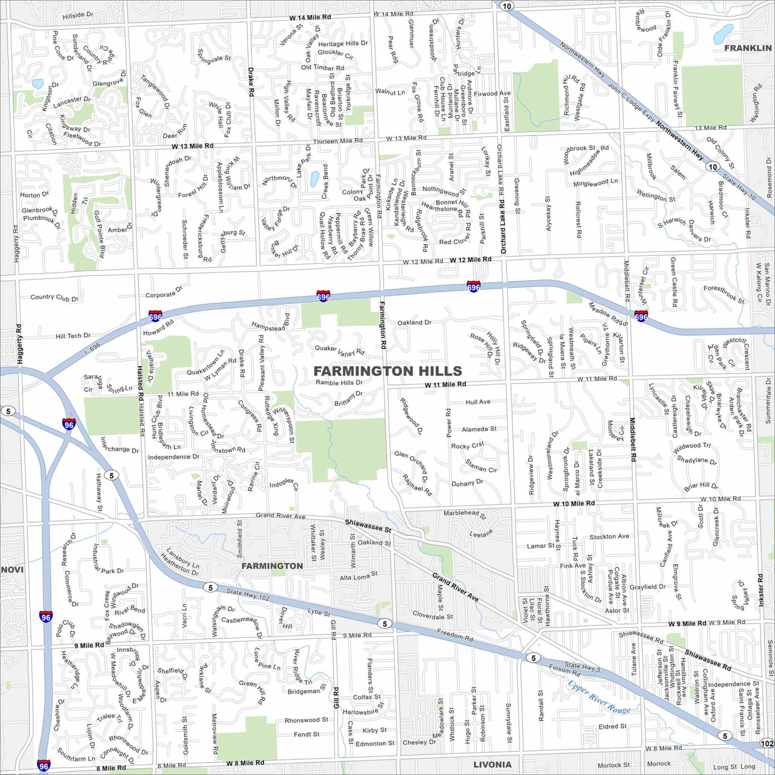 Map of Flint, Michigan - US Maps