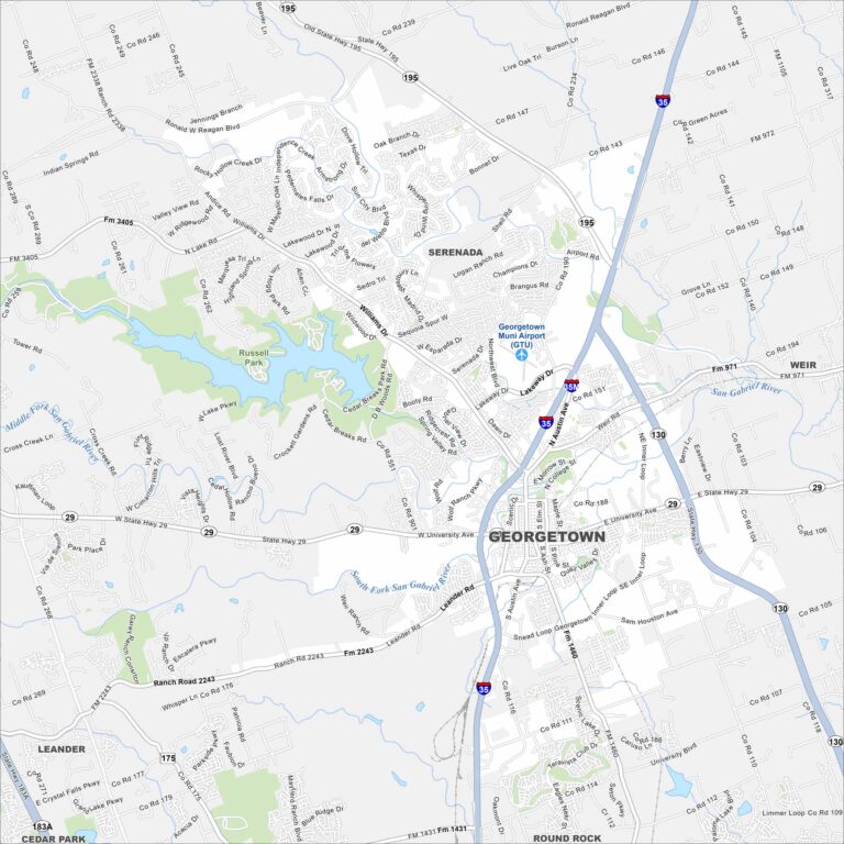 Map of Georgetown, Texas - US Maps