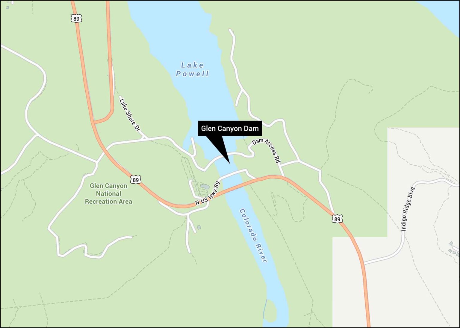 Hoover Dam Map - US Maps