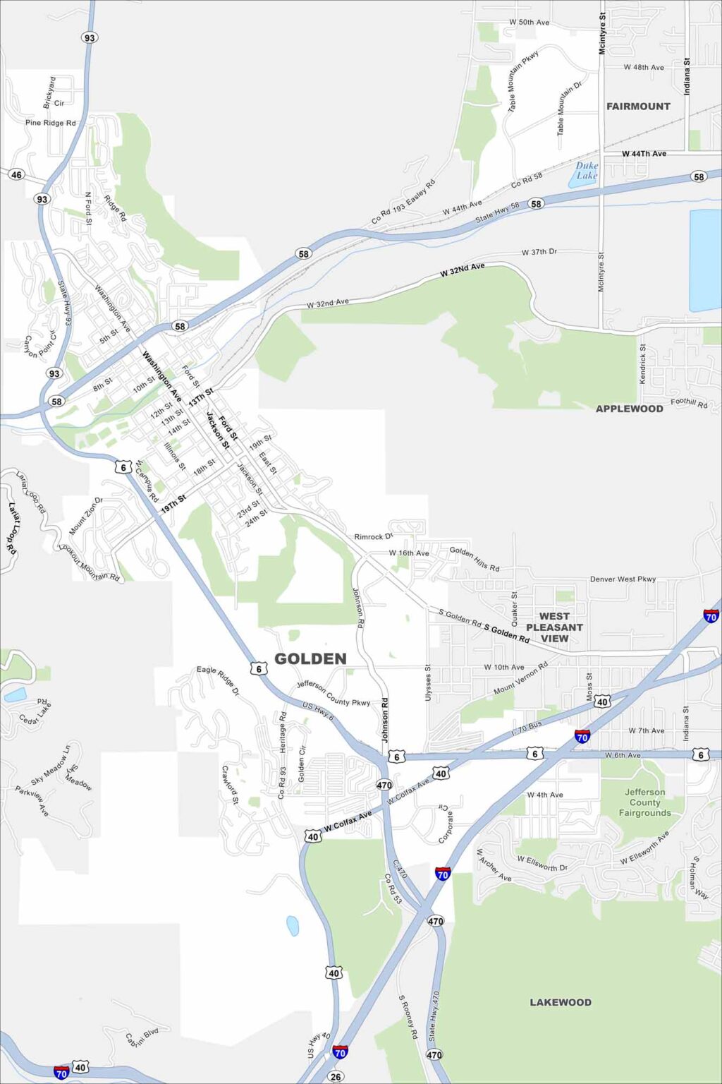 Map of Golden, Colorado - US Maps