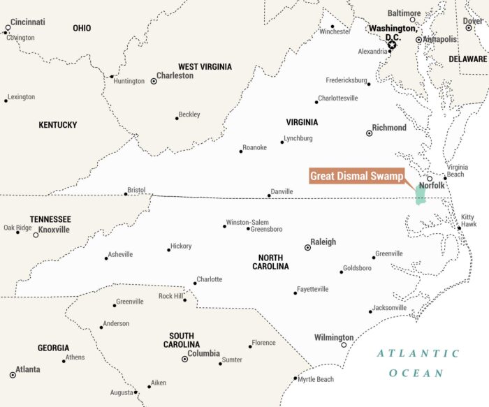 Great Dismal Swamp Map - US Maps