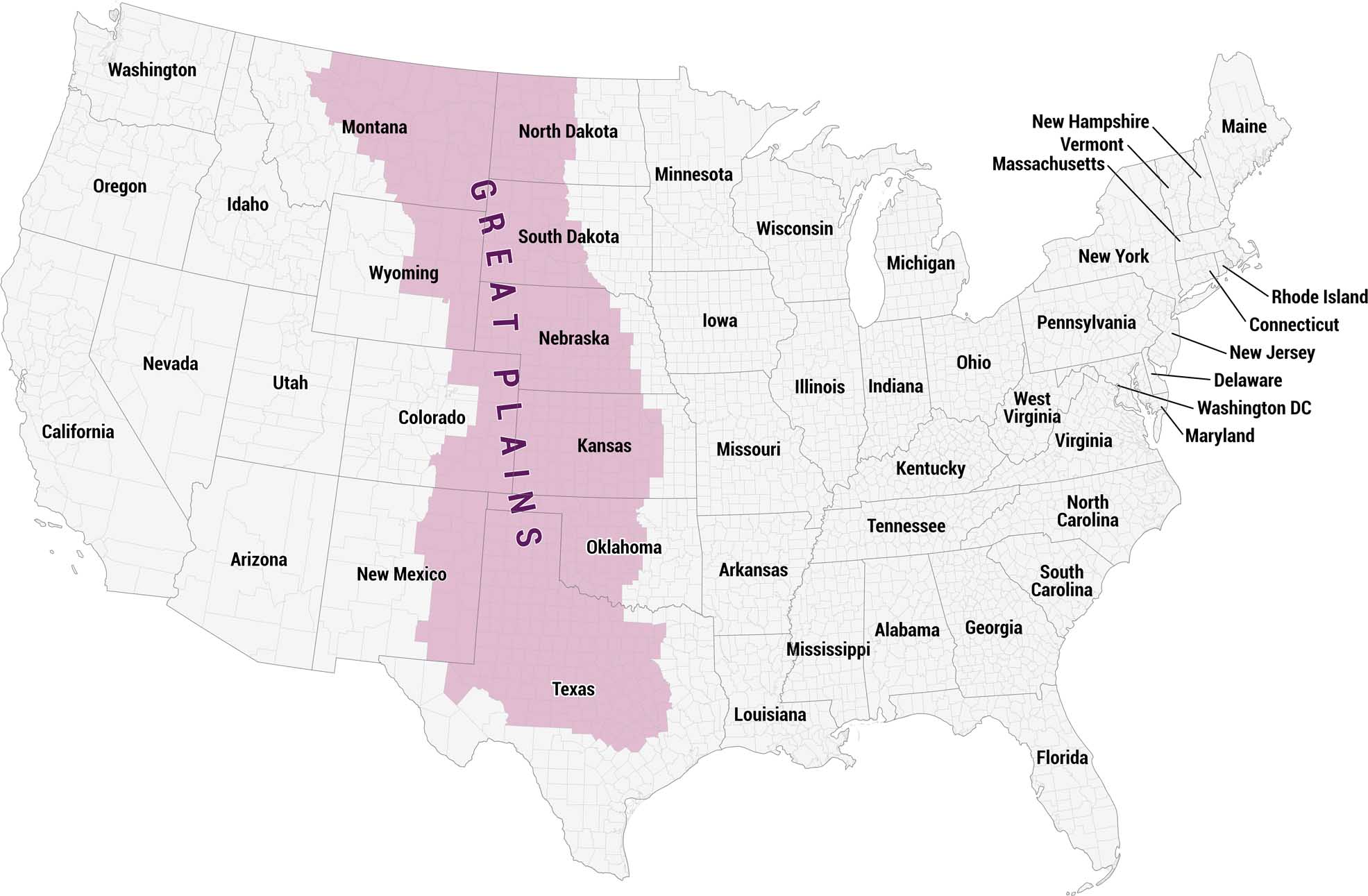 Great Plains Map - US Maps