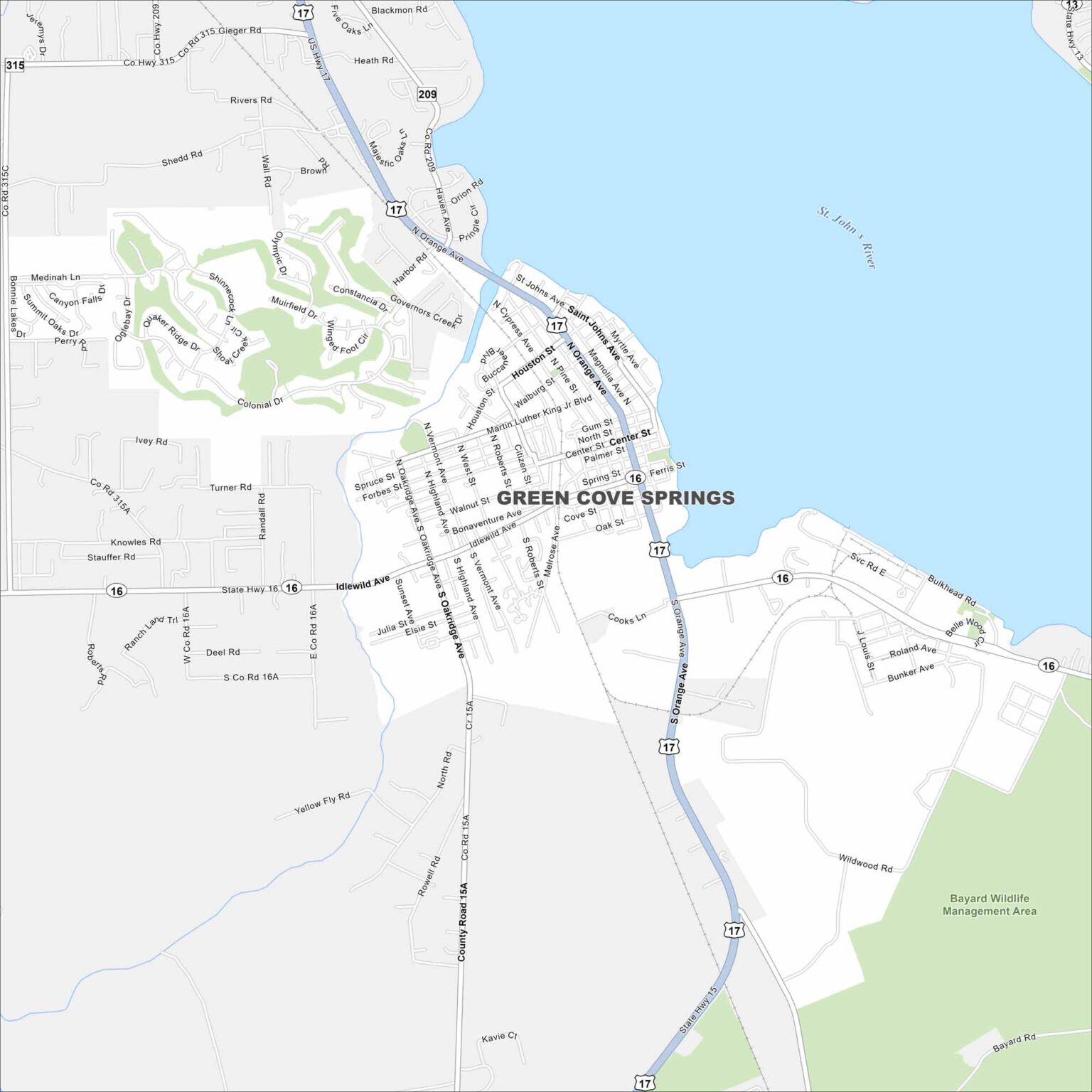 Map of Green Cove Springs, Florida - US Maps