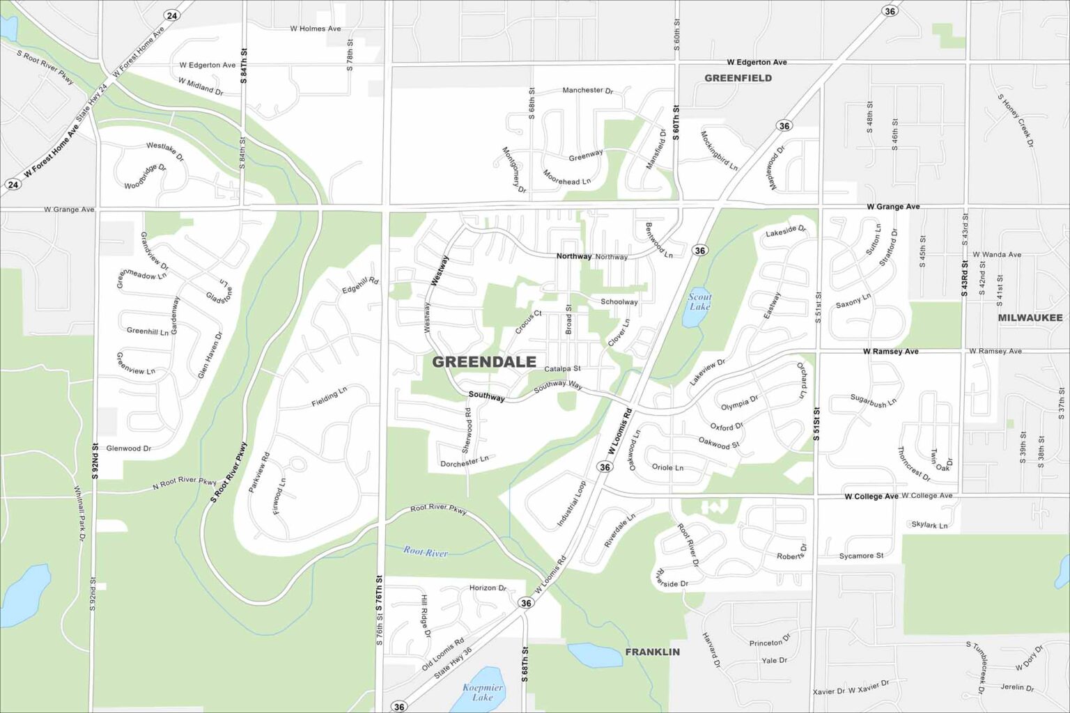 Map of Greendale, Wisconsin - US Maps