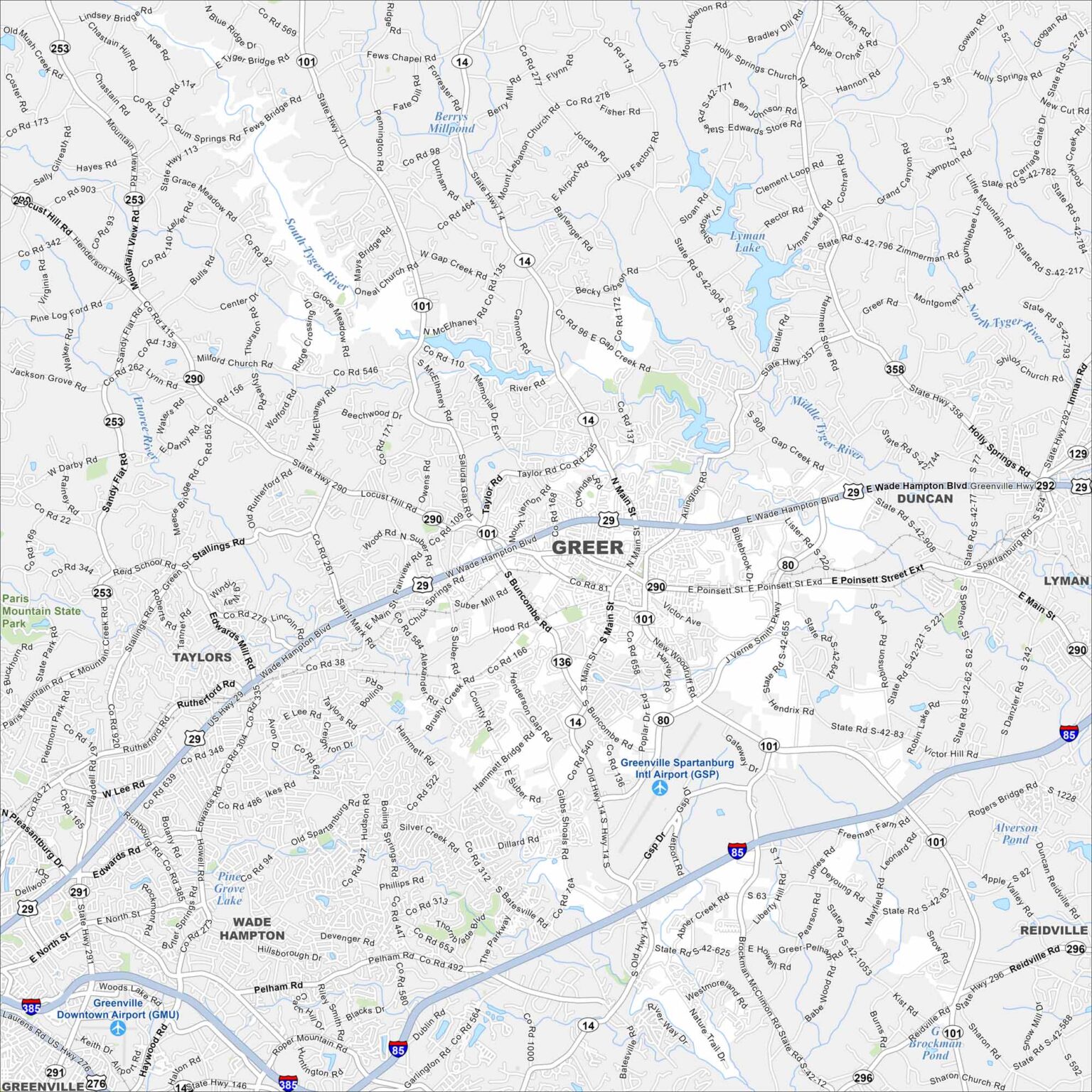 Map of Greer, South Carolina - US Maps