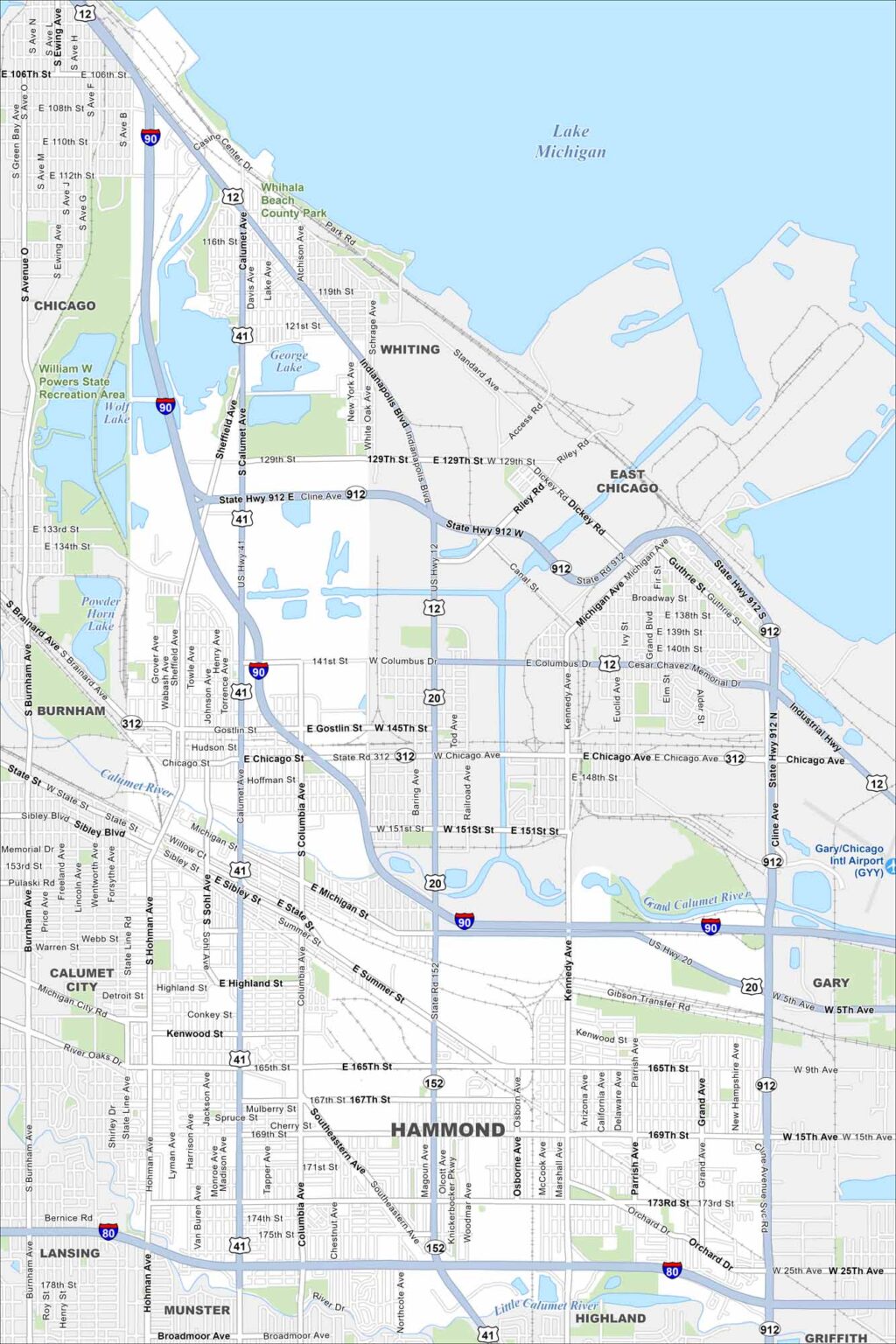 Map of Gary, Indiana - US Maps