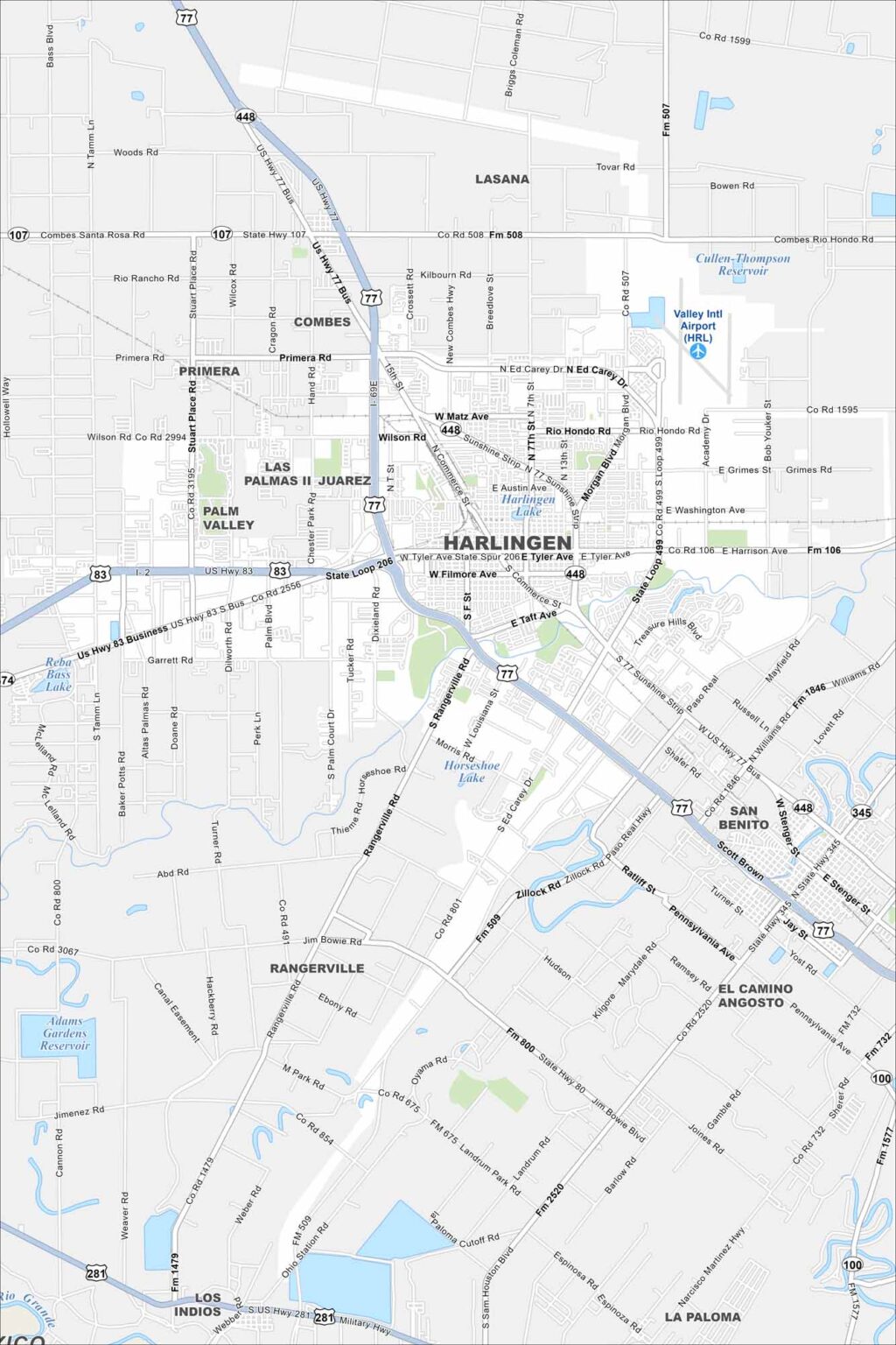 Map of Harlingen, Texas - US Maps