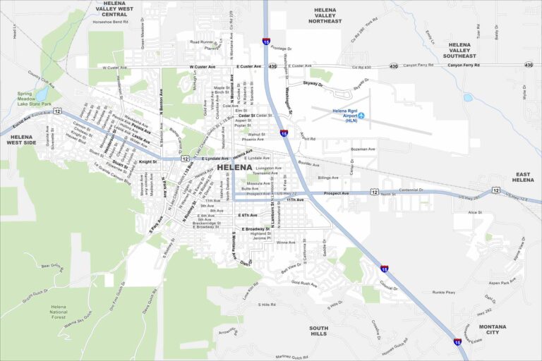Map of Helena, Montana - US Maps