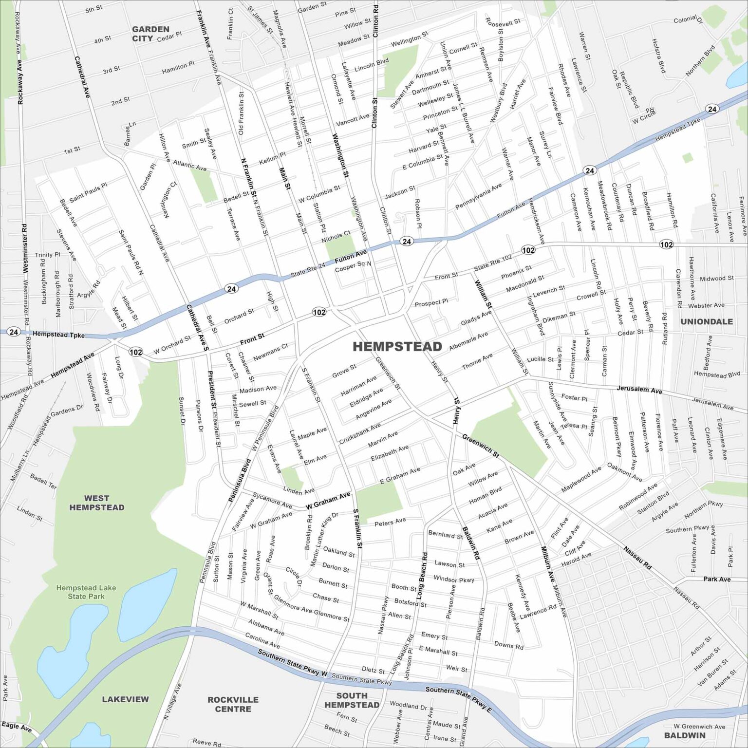 Map of Hempstead, New York - US Maps