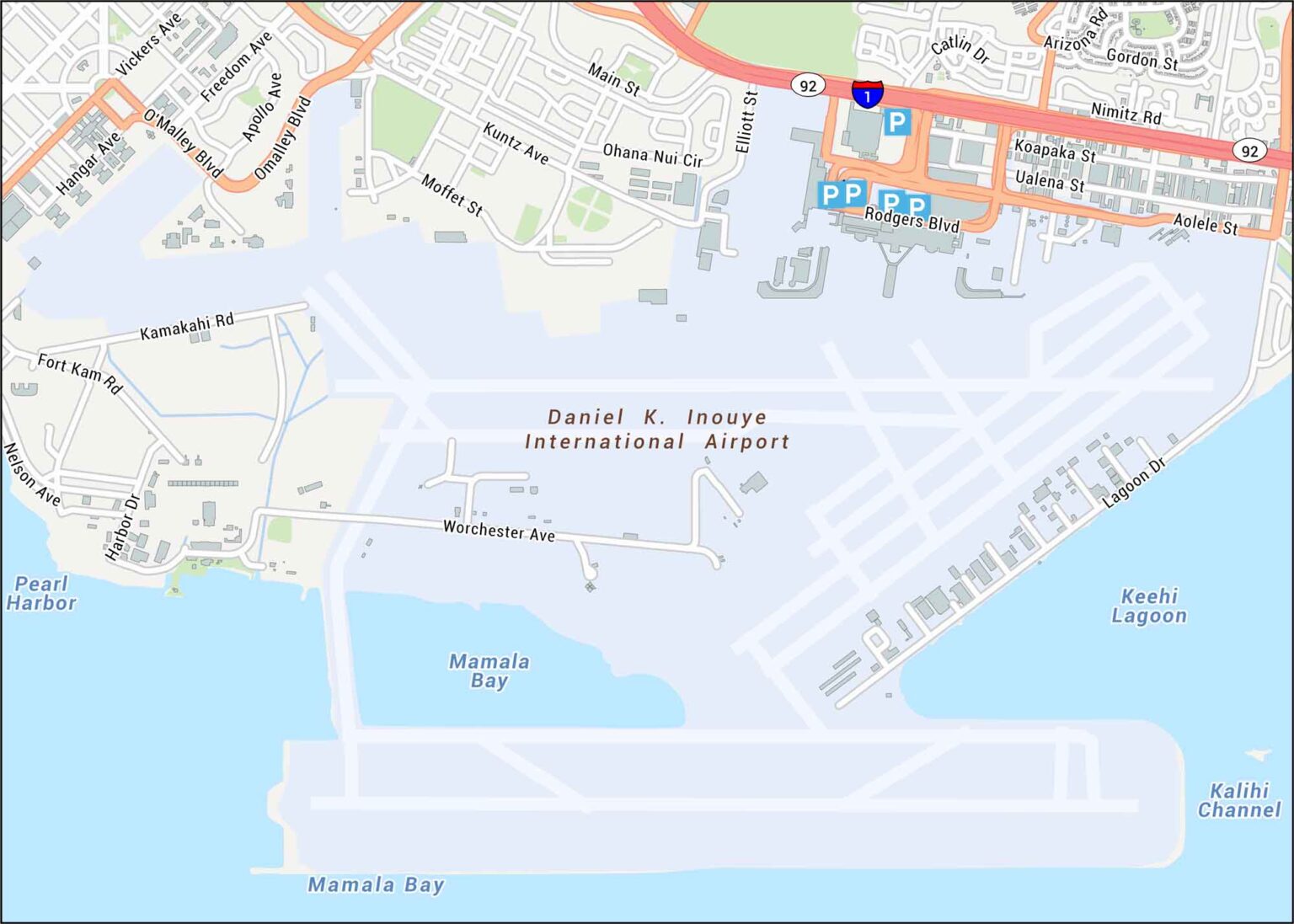 Honolulu International Airport Map - US Maps