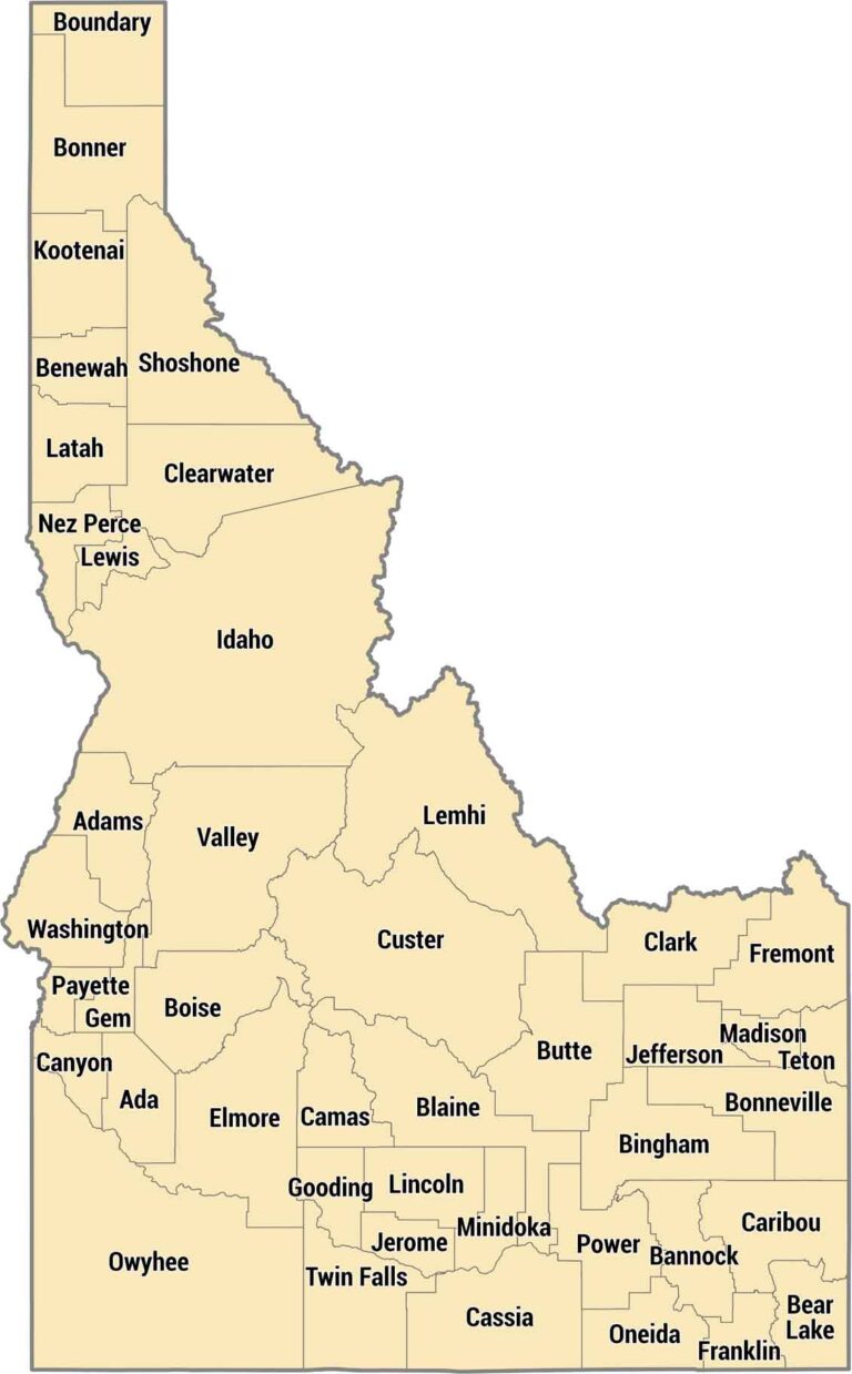 Idaho Zip Code Map - US Maps