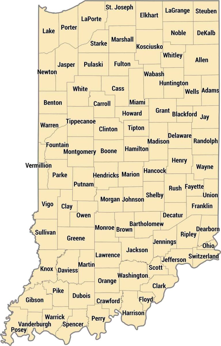 Indiana Zip Code Map - US Maps