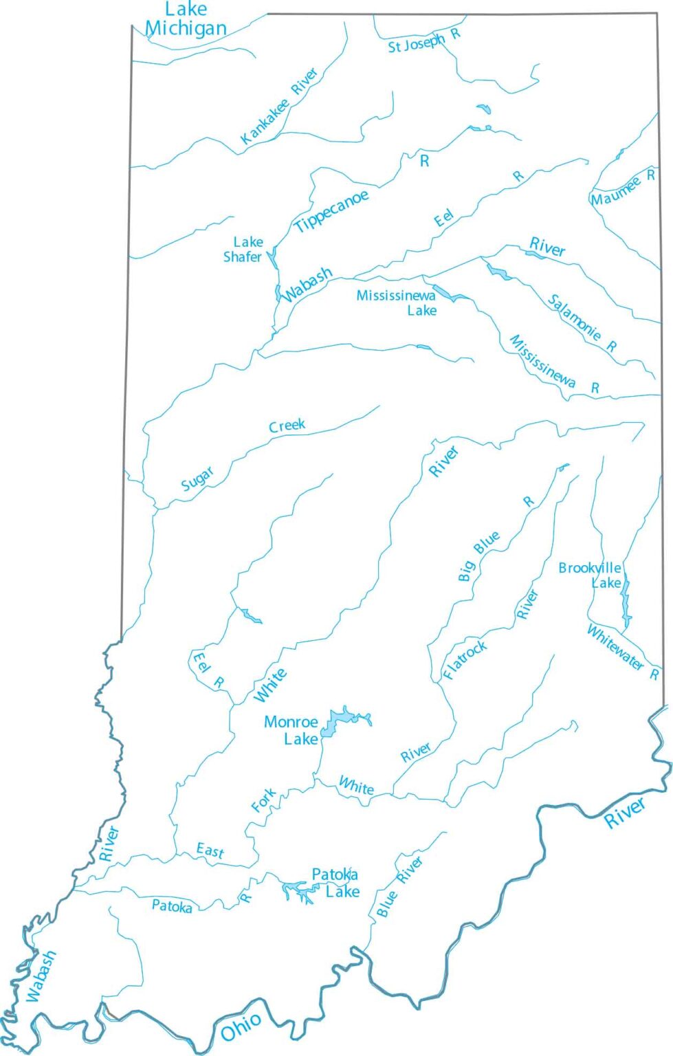 Alabama Lakes and Rivers Map - US Maps