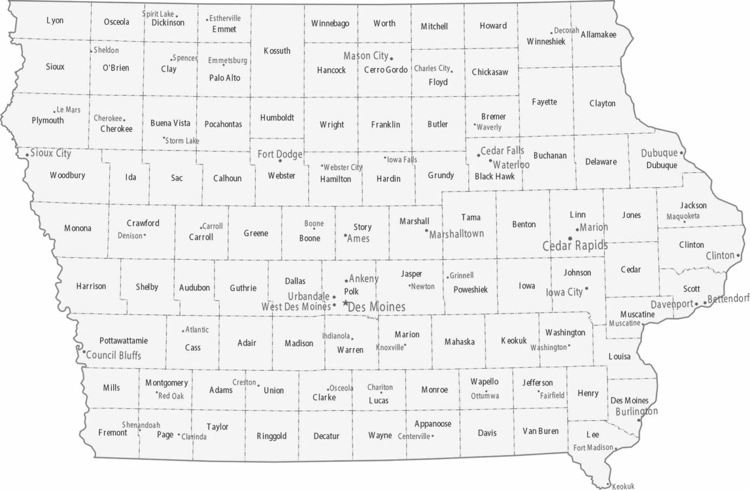 Map of Ottumwa, Iowa - US Maps