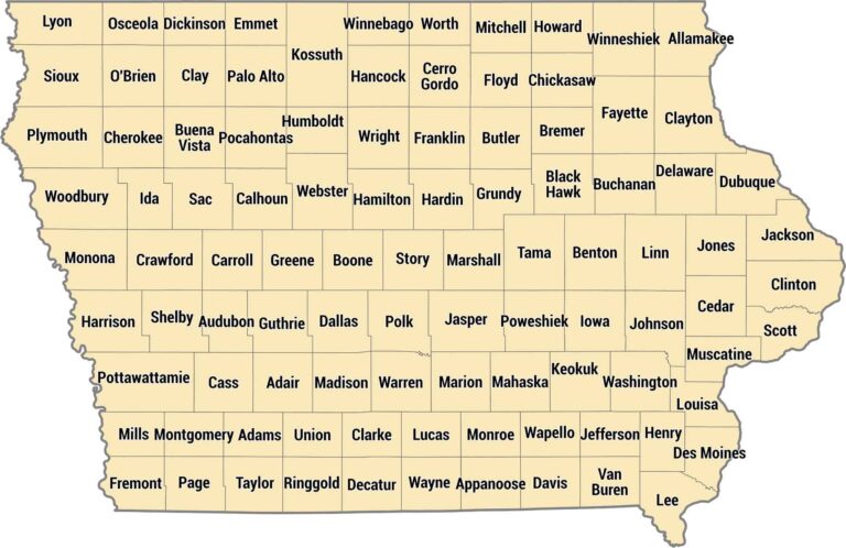 Iowa Zip Code Map - US Maps